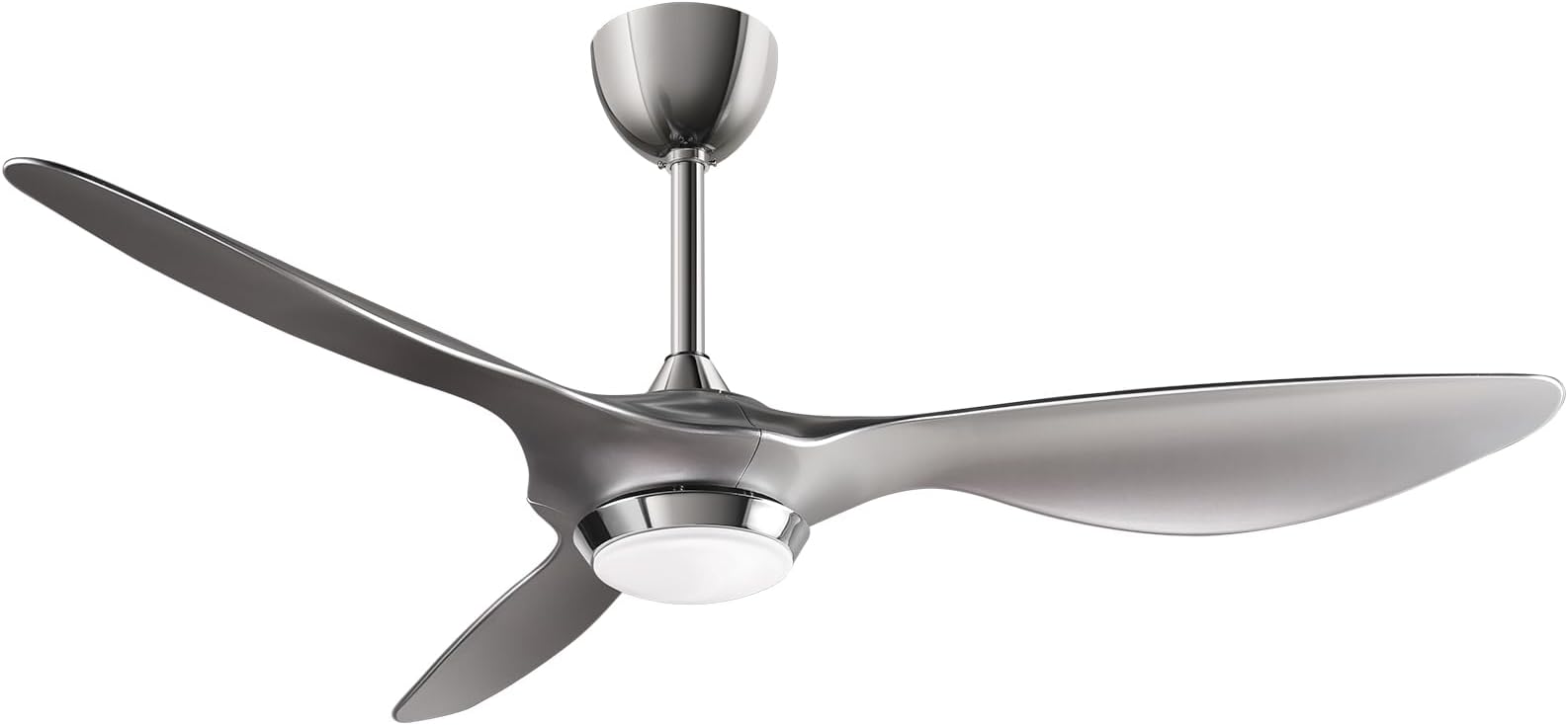 Ceiling Fan with Light and Remote - 52 Inch Brushed Nickel Stainless ...