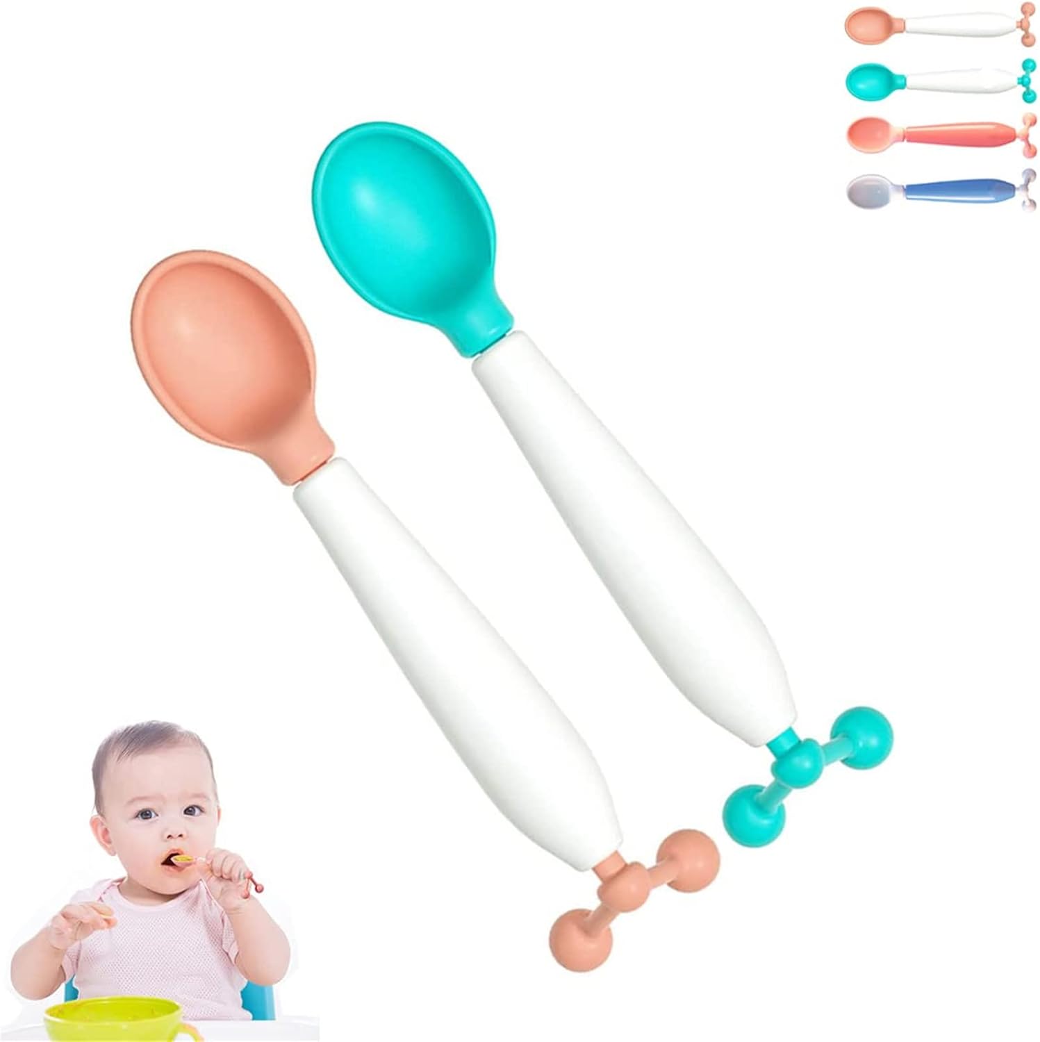Amazon.com: BIERDAN 2022 New Childrens Spoon Gravity Rotating Spoon ...
