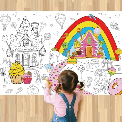 Amazon.com: Candyland Coloring Poster for Kids, 43.3 x 29.5 Inch ...
