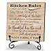 Amazon.com: Zmyollo Kitchen Desk Decor Sign, Rustic Kitchen Wooden Sign ...