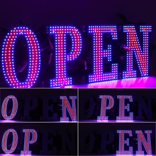 Amazon.com : 40"x14" Large LED Open Signs for Business, Super Bright ...