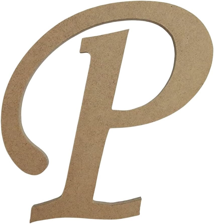 Amazon.com: 24" Wooden Monotype Font Craft Letter P Unfinished, Blank ...