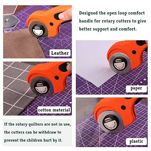 Rotary Cutters, Rotary Cutter Set with Cutting Mat, Patchwork - Want It All