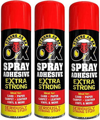 STOREX 3 X 500ml Adhesive Spray, Adhesive Glue Spray Contact adhesive ...