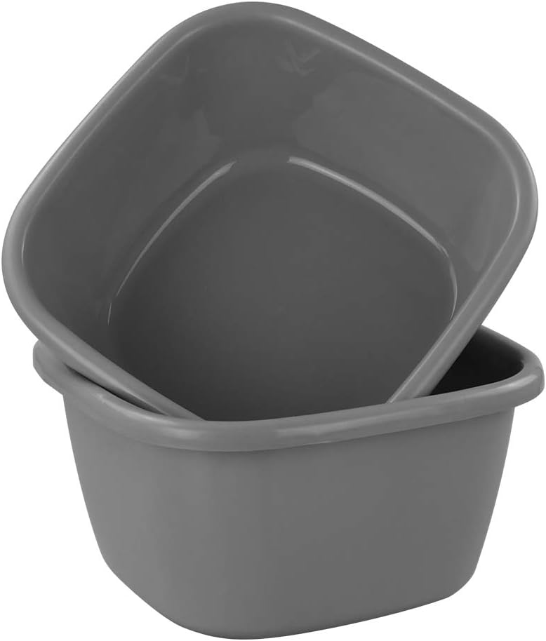 Amazon.com: DynkoNA Set of 3 Plastic Wash Tub Dish Pan Basin, 16 Quart ...