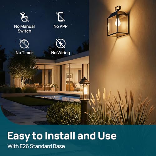 Linkind Dusk to Dawn Light Bulbs Outdoor, A19 Sensor Led Bulbs ...