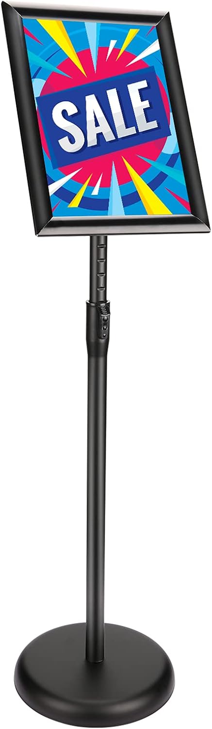 Buy Adjustable Heavy Duty 8.5x11 Inch Poster Sign Stand Floor Sign ...