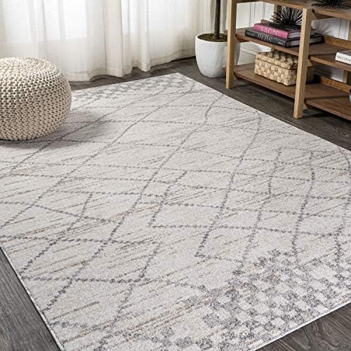 Amazon.com: nuLOOM 8x10 Moroccan Blythe Area Rug, Grey, Faded Bohemian ...