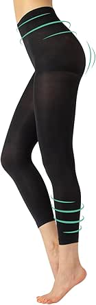 100 DEN OPAQUE MEDIUM SUPPORT FOOTLESS TIGHTS | SUPPORT FACTOR 8 ...