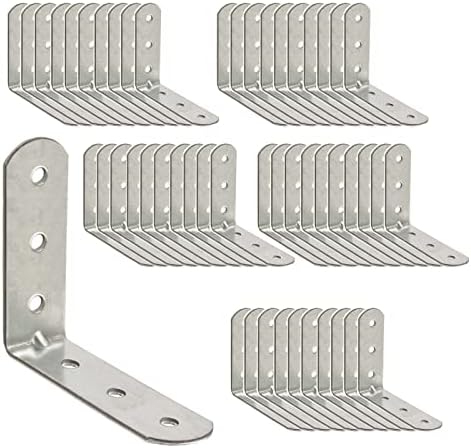 OMIDEAS 50 x Équerre de Fixation (40 x 40 x 16) Support d'angle Droit ...
