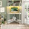 Amazon.com: Cyclysio Mini Corner Desk with Hutch, Corner Gaming Desk ...