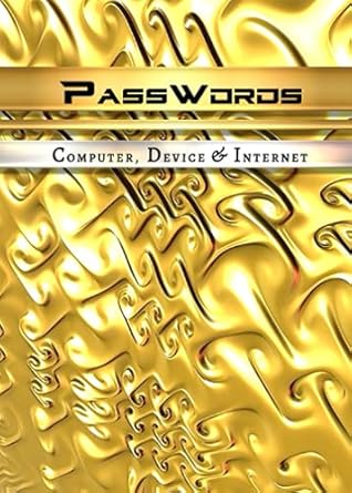 PASSWORDS: GOLD PASSWORD BOOK - COMPUTER & DEVICE – Internet, Network ...