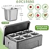 Amazon.com: Tragaomx Insulated Cold Food Buffet Ice Serving Tray with ...