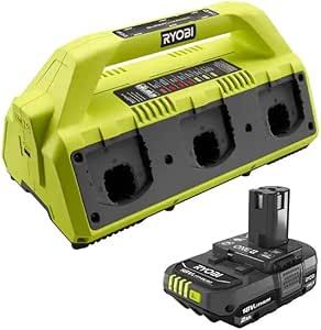 Amazon.com: Ryobi RC18640 18V ONE+ 6-Port Charging Station + 2.0AH Battery