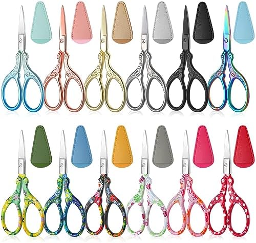 Amazon.com: 4 Pcs Sewing Embroidery Scissors with 4 Pcs Artificial ...
