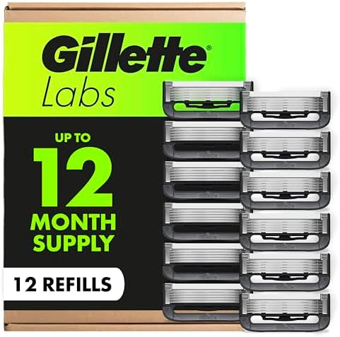 Amazon.com: GilletteLabs Razor Blade Refills, 12ct Razor Cartridges ...