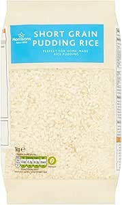 Morrisons Short Grain Pudding Rice, 1kg (Pack of 1) : Amazon.co.uk: Grocery