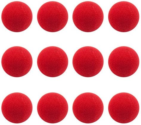 Amazon.com: 12-pack Red Foam Clown Noses | Squishy Novelty Nose Bulk ...