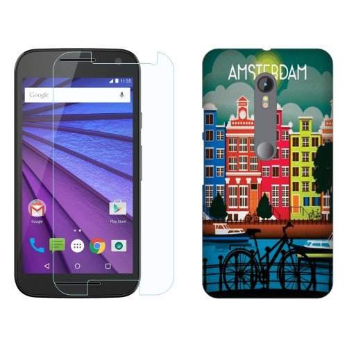 Design Worlds Tempered Glass + Back Cover Combo For Moto G3: Buy Design ...
