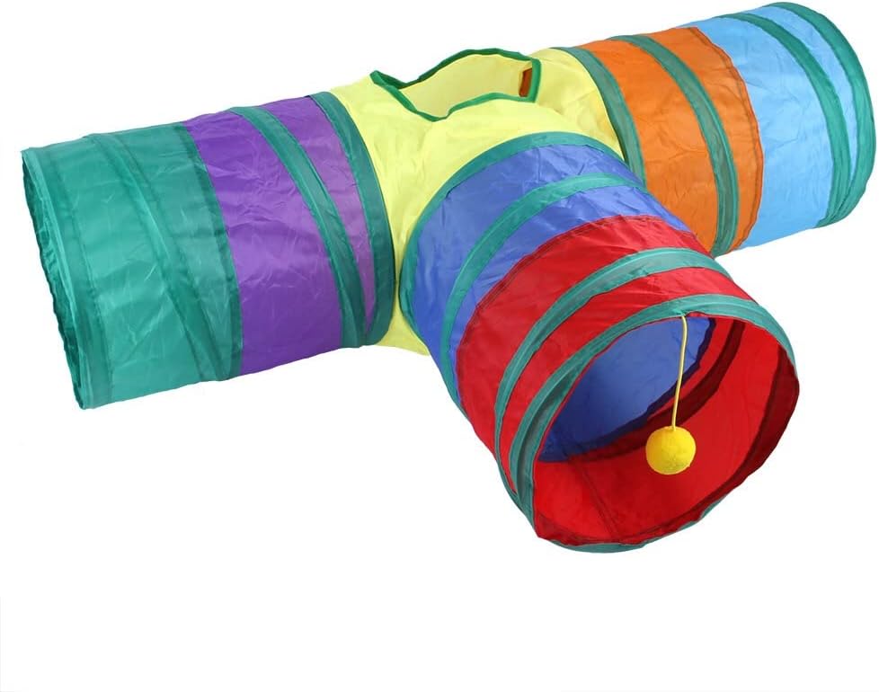 Bunny Tunnels & Tubes Collapsible 3 Way Bunny Hideout Small Animal ...