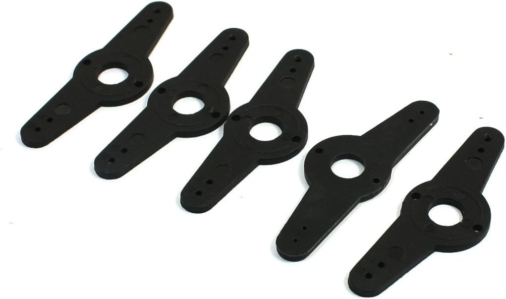 Amazon.com: 5pcs Black Plastic Servo Rocker Arm 58x20x2mm 8mm 2mm Hole ...