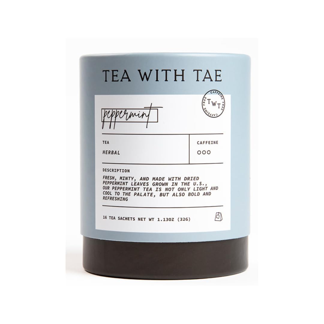 Amazon.com : Tea with Tae - PEPPERMINT 16 Sachets. - Fresh, All-Natural ...