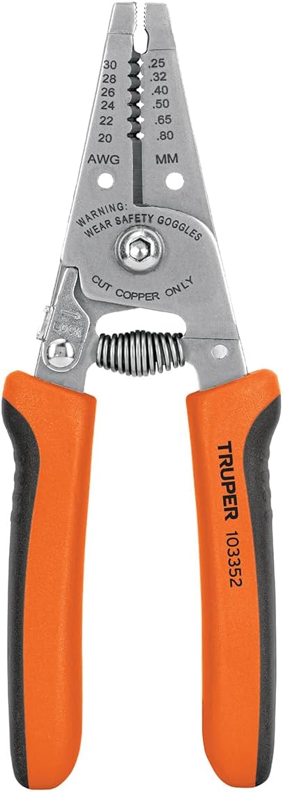 Truper PE-CA-62, Pinza 6" pela cables 30 a 20 AWG mango antiderrapante ...