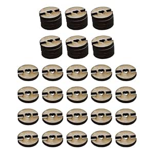 Bnf 50Pcs Wooden Pom Poms Buttons Personalised Knitted Hat Making ...