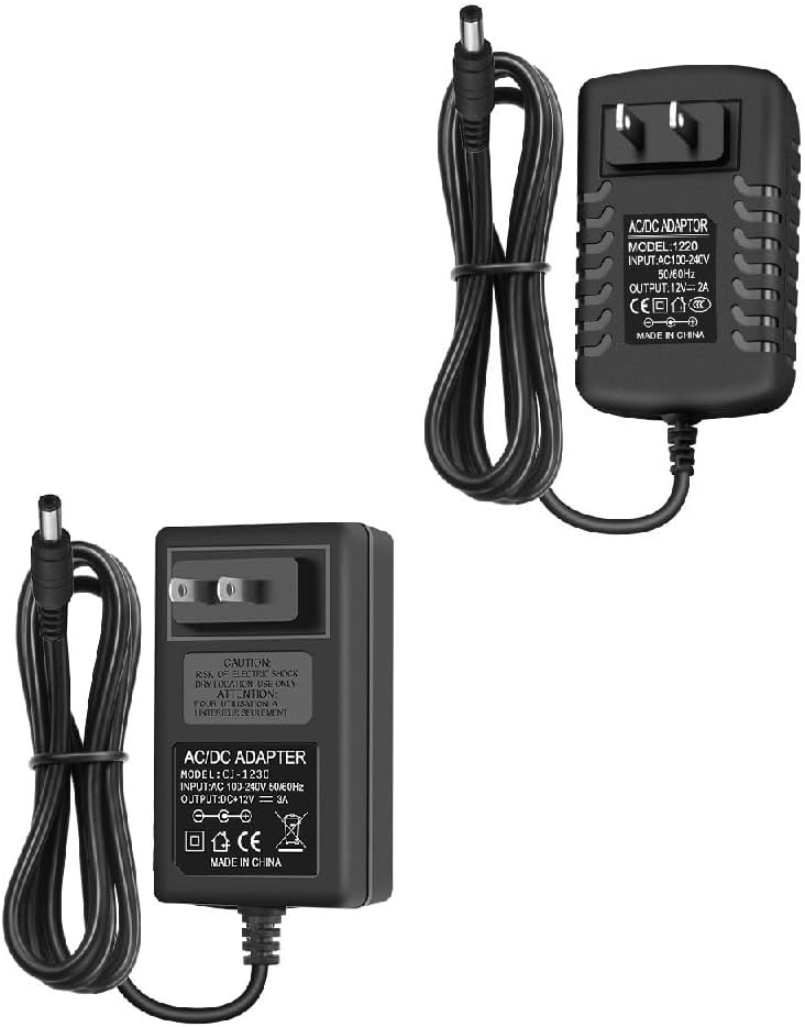 Amazon.com: DC 12V 2A Power Supply Adapter, and DC 12V 3A Power Supply ...
