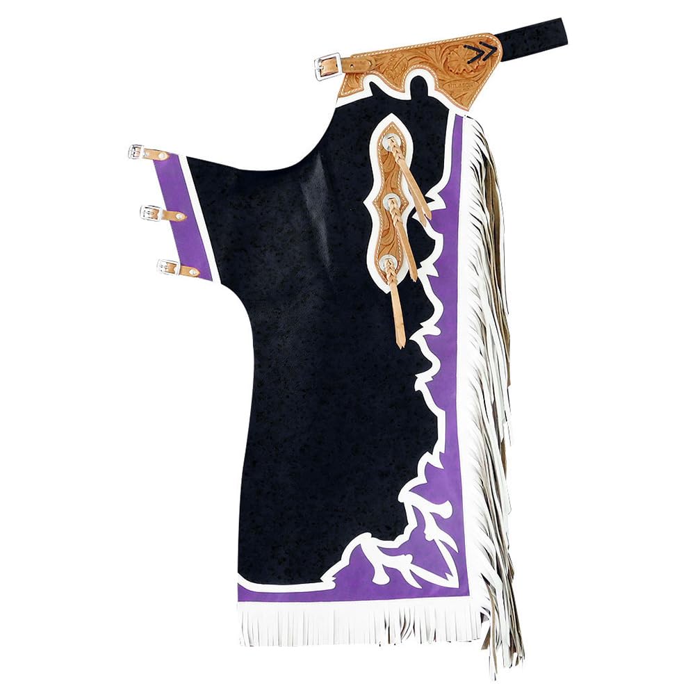 Snapklik.com : Western Horse Bull Riding Genuine Leather Rodeo Chaps ...