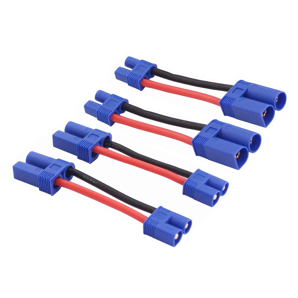Amazon.com: rflaueo 4pcs EC3 to EC5 Male Female RC Connector Adapter ...