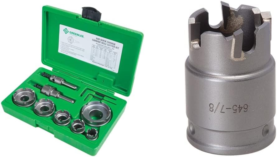 Amazon.com: Greenlee - Carbide Cutter, Qck Chnge, 8Pc, Hole Making (648 ...