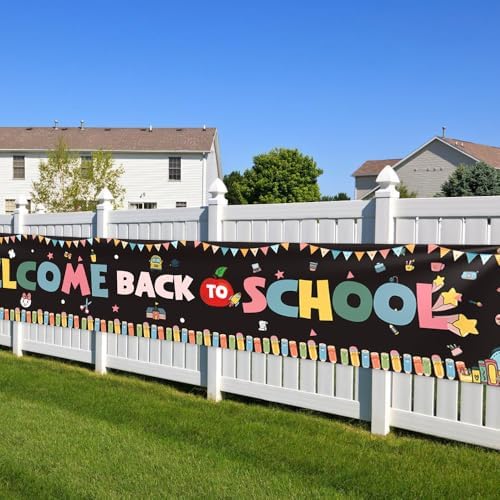Amazon.com: Welcome Back to School Banner Yard Signs Back to School ...