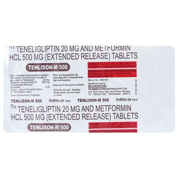 Tenlison - M 500 - Strip of 10 Tablets : Amazon.in: Health & Personal Care