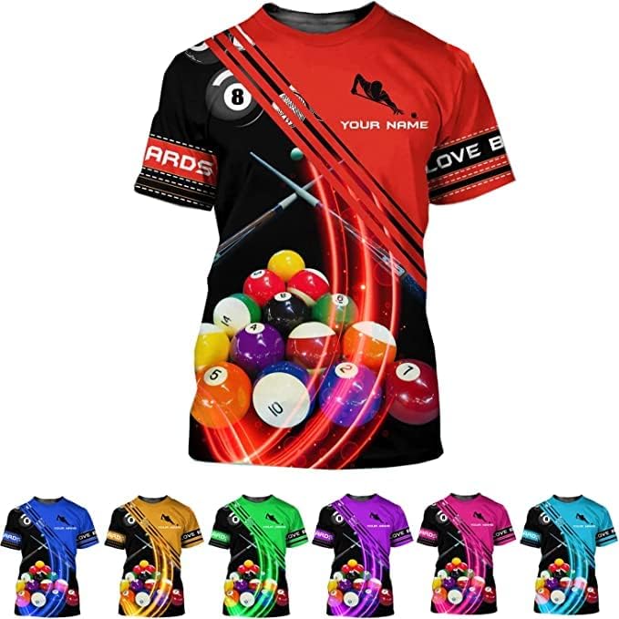 Amazon.com: AOVL Custom Billiards Shirts for Men Pool Shirts for Men ...