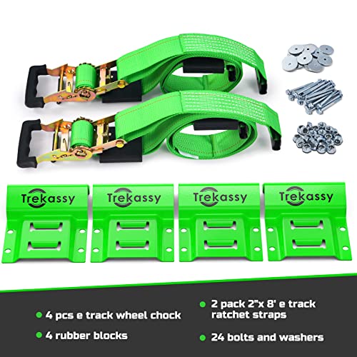 Snapklik.com : Wheel Chock Tie-Down Kit, Heavy Duty E Track Trailer Tie ...
