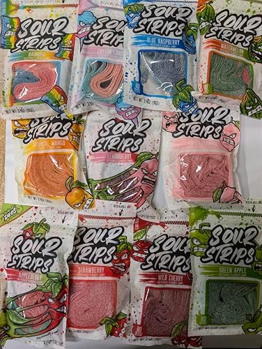 Amazon.com : Sour Strips Sour Candy Variety Pack - ALL 11 Flavors ...
