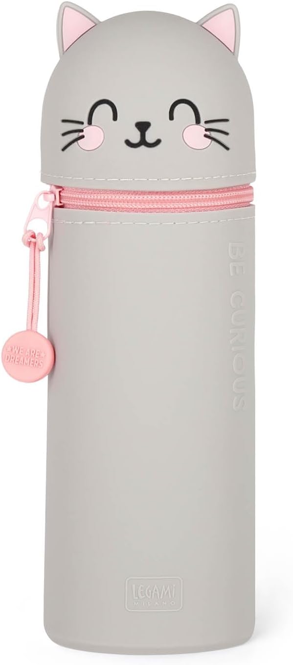 LEGAMI - 2-in-1 Soft Silicone Case - Kawaii Table Pen Holder, Zipper ...