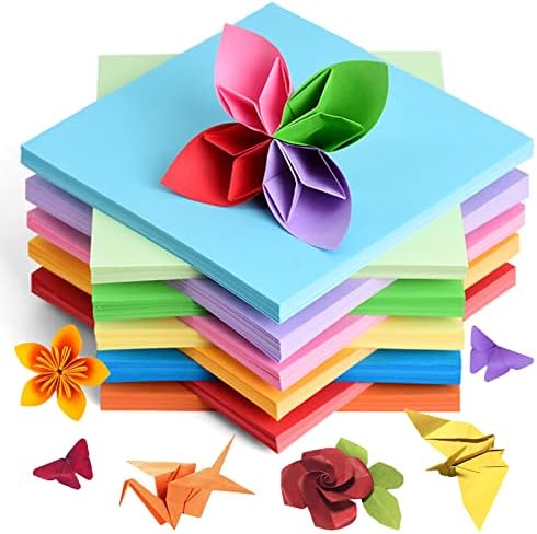 Occuwzz Origami Paper,100 Sheets Origami Set for Kids Double Sided ...
