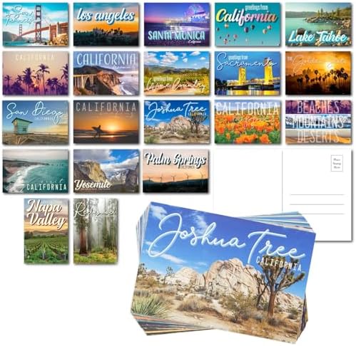 Amazon.com : CALIFORNIA MAP postcard set of 20 identical postcards. CA ...