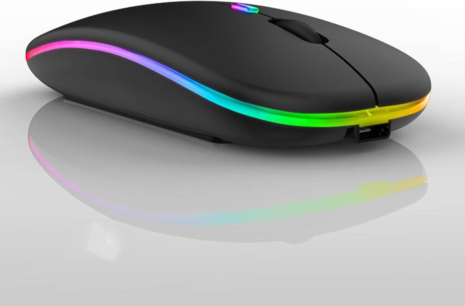 Amazon.com: Atrasee Dual Mode LED Wireless Bluetooth Mouse for Laptop ...