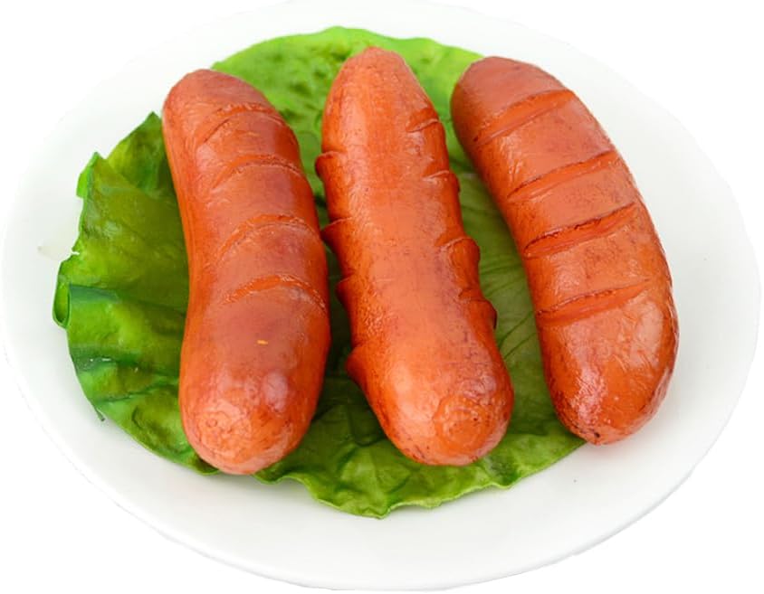 Amazon.com: Mellshy 3 PCS Simulated Hot Dog Fake Sausage Artificial ...