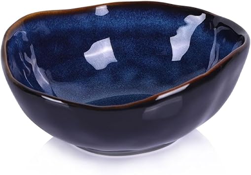 Amazon.com: 6" Blue Ceramic Decorative Bowl, Entryway Table Decor ...