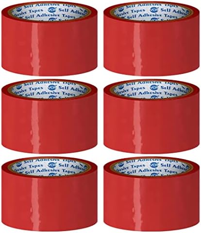 VCR Red Color Tape - 50 Meters in Length - 48mm / 2" Width - 06 Rolls ...