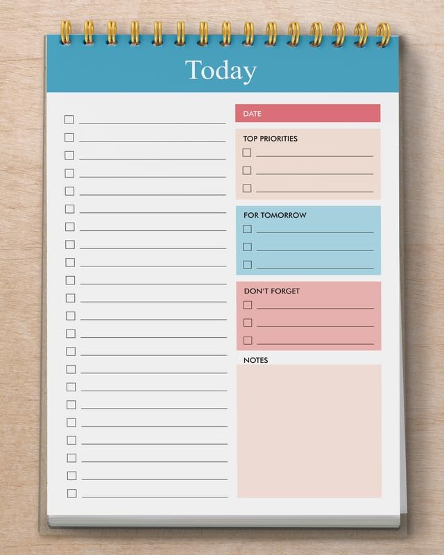 To Do List Notepad - Daily Planner Notepad Undated 54 Sheets/108 Pages ...