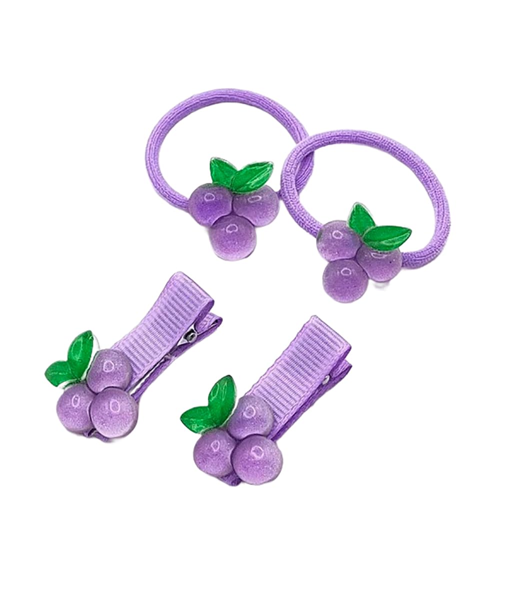 Amazon.com: Baby Girls Grape Hair Clips Fruit Hair Bow Pin Kids Girls ...