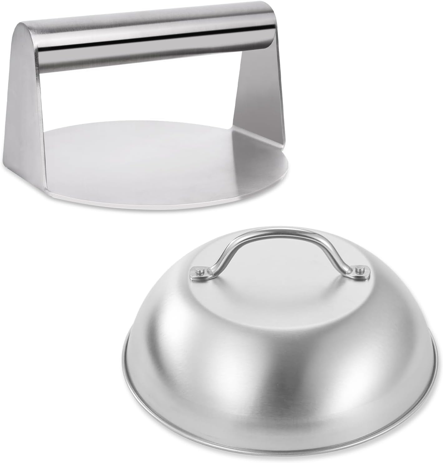 Mallez Cheese Melting Dome & Smash Burger Press, 9 inch Heavy Duty ...