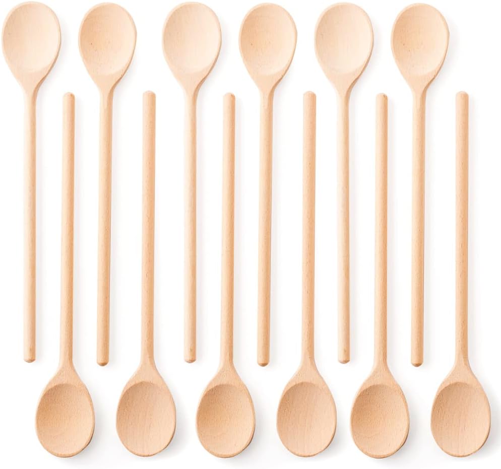 Amazon.com: Kitchen Wooden cooking spoon Wooden Spoons Mixing Baking ...