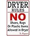 Amazon.com: QOQCK Dryer Rules Laundromat Sign Laundry Business Signs ...