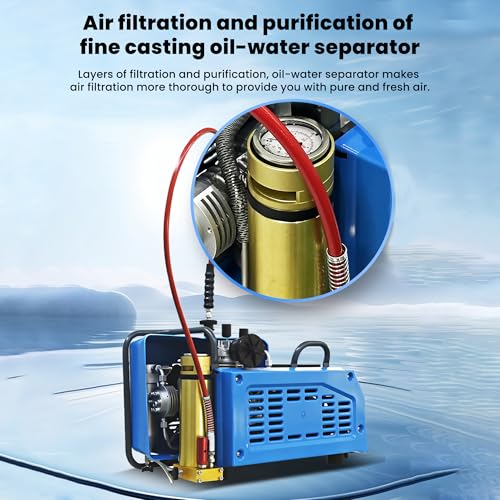 TUXING 4500PSI Scuba Diving Compressor,Pcp Air Compressor,Three Stage ...